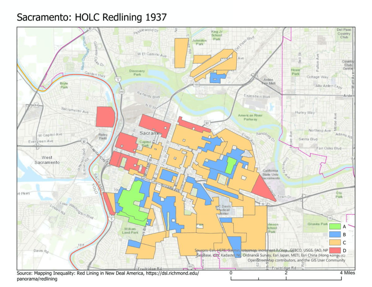 Sacramento redlining map – Getting Around Sacramento